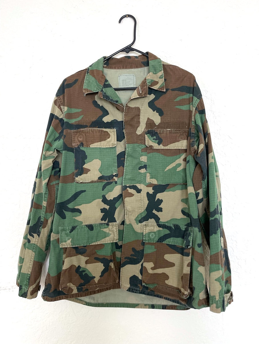 Vintage Camouflage Print Army Jacket - Size Small/Medium – Total Recall ...