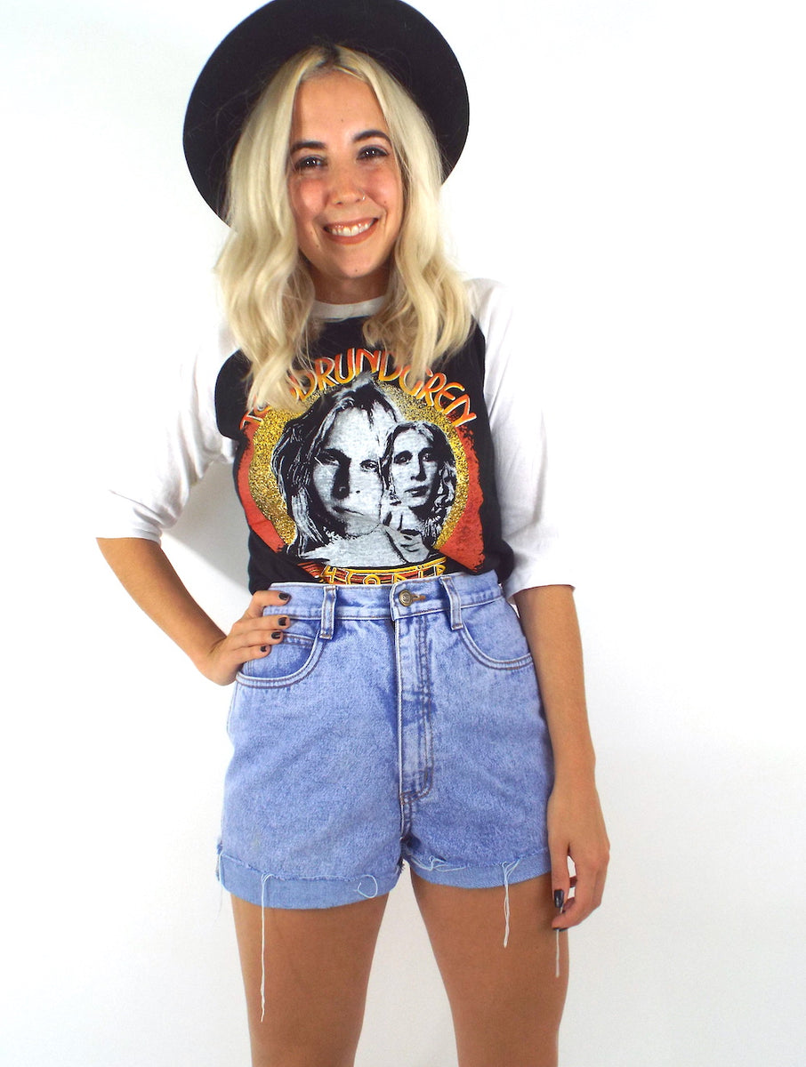 Vintage 90s Light Wash High-Waist Cut-Off Shorts -- Size 27 – Total ...