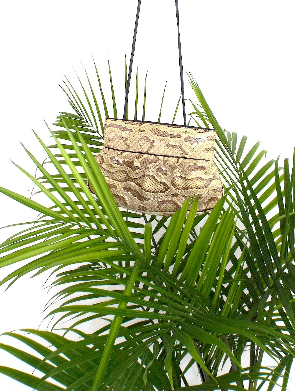 Vintage 80s Python Print Snakeskin Crossbody Purse – Total Recall Vintage